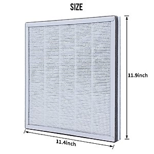 2-Pack High-Efficiency Compatible LEVOIT Vital 100, Vital 100-RF, Vital 100-RXW Hepa Filters Set, White, GHM 3-in-1 Hepa filter