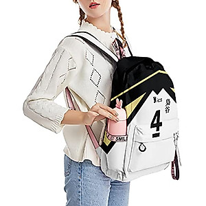 XIXISA 17" Anime Haikyuu Kotaro Bokuto Backpack for School Teens Boys Girls High School Volleyball Bookbag Laptop Backpacks (G)