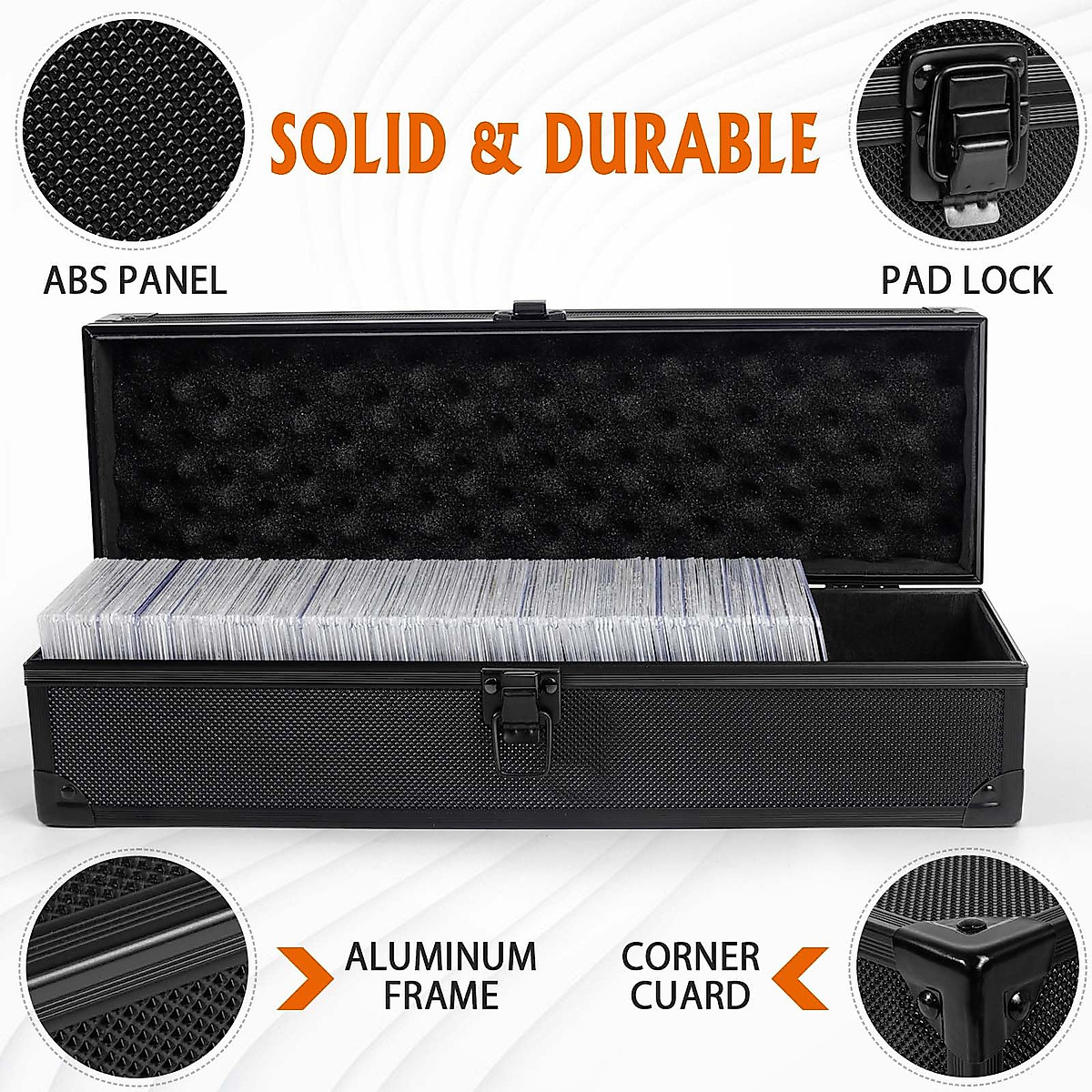 Solid Plastic Toploaders-Storage-Box, Super Durable Card Case for 3" x 4" Toploader, Card Holders for Trading Cards and Sports Cards