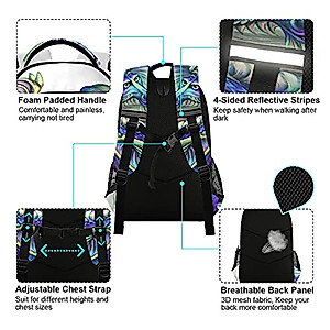 panksolu Dragon Backpack 16 Inch Laptop Water-resistant Bookbags Reflective Design Travel School Bag Casual Durable Daypack for Student with Adjustable Buckles…