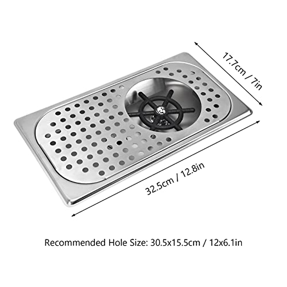 Automatic Cup Washer G1 2 Glass Washer Coffee Shop Sink Bar Counter High Pressure Rinser 4 Ports Process Desktop Embedded Commercial Glass Washers (FC-12-1 small glass washer [primary color])