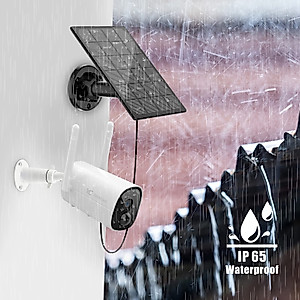 Solar Security Cameras Wireless Outdoor for Home Security, Battery Powered 2.4G WiFi Camera, 1080P HD Night Vision Camera with Solar Panel, PIR Motion Detection, IP65 Waterproof, 2-Way Talk, SD/Cloud