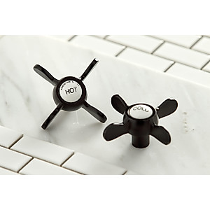 Kingston Brass KB1795BEXLS Essex Widespread Kitchen Faucet, 8-1/4 inch in Spout Reach, Oil Rubbed Bronze