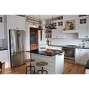 Bread Box for Kitchen Countertop - Extra Large Keeps 2+ Loaves Fresh - White Metal Bread Storage Container Bin for Modern Farmhouse Kitchen