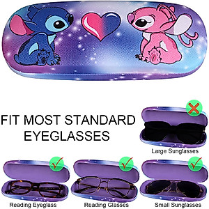 ADBGV Cute Eyeglass Cases Kids Hard Shell Storage Case Protective Box With Glasses Cloth Adjustable Glasses Strap Ear Grips Hook