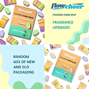 flowcheer Foaming Hand Soap Tablet Refills-12 pack Makes 96 fl oz (12 x 8 fl oz Bottles)-Variety Fragrance Soap Refills Tablets for Using With Foaming Hand Soap Dispenser(Not Included) Only