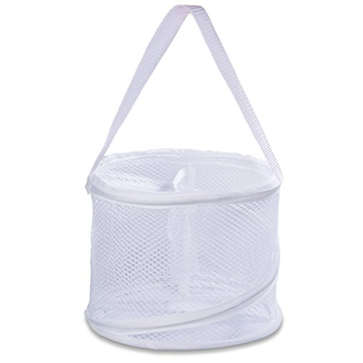 Bathroom Personal Organizer - 8" X 6" - Three Large Compartments to Organize Your Bathroom Accessories. The Shower Caddy Features a Drainage Hole and Carry Handle for Easy Transport. (White)