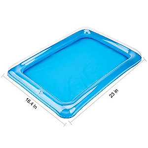 Kilpkonn 2Pcs Inflatable Sand Tray, Portable Foldable Inflatable Cooler Sand Box, Sand Molds Tools Sandbox for Play Sand