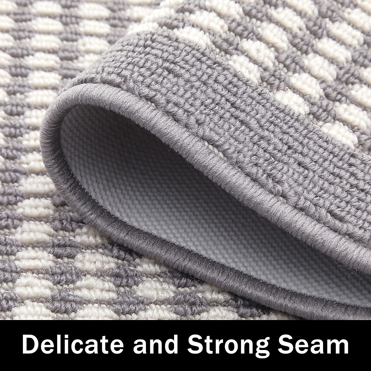 Ileading Kitchen Mat Sets 3 Piece Water Absorbent Kitchen Floor Rugs Non Slip Entrance Runner Rugs Farmhouse Laundry Throw mats Machine Washable Carpet Sets for Indoormat Balcony Garage(Grey)