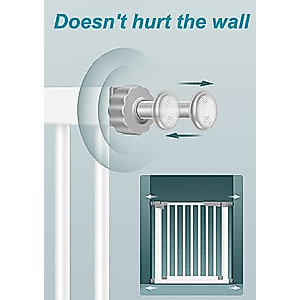 4Pcs Universal Baby Gate Threaded Spindle Rod, M8 (8mm) Replacement Bolt Part for Baby & Pet Pressure Mounted Safety Gates, Extra Long Baby Tension Gate Extender (White)