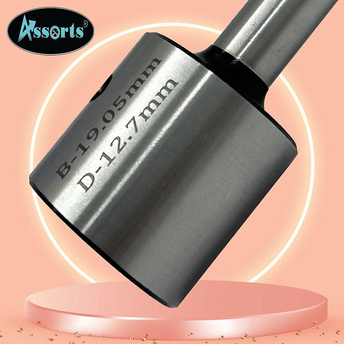 Annular Cutter 1/2" Shank Tool Steel Holder (Hard & Ground) with Lock Screw- Accepts/Suit 19 mm Shank rota broaches (OAL - 75 mm)