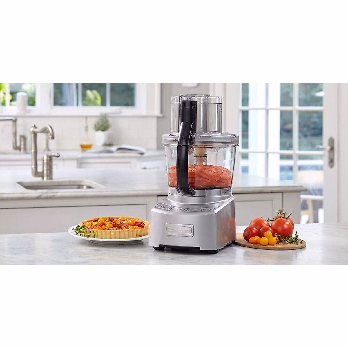 Cuisinart FP-12DCN Elite Collection 2.0 12-Cup Food Processor, Die Cast & FP-12BKSC Elite Collection 12-Cup Accessory Storage Case for Food Processors, Black