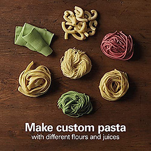 Hamilton Beach Electric Pasta Maker & Noodle Machine with 7 Molds for Spaghetti & Fettucine and More, Makes 2-3 Servings in 15 Minutes, White (86650)