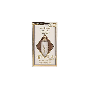 Manasik Ameer Al Oud Original White Oud ALCOHOL FREE Premium Attar, Fresh and Soothing Fragrance, Long Lasting Smell, Natural Roll on Itra Scent For Everyday, Ideal For Men & Women, 6ml