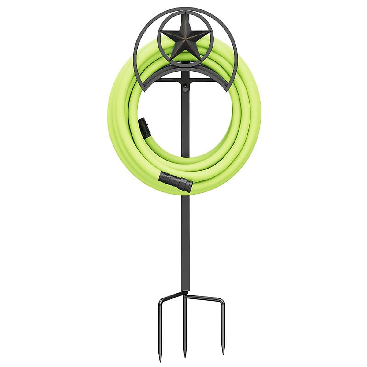 GOFORWILD Garden Hose Holder, Decorative Hose Butler Sturdy Water Hose Rack, Durable Wall Hose Hanger, Holds 125-Feet of 5/8-Inch Hose, Hose Reel, Made of Gauge Steel, 7010 …