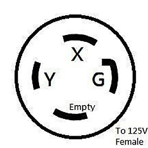 Parkworld 691784 RV Power Adapter L14-30P to TT-30R, 30 AMP 4-Prong Generator Locking L14-30 Male Plug to RV TT-30 Female Receptacle (Green)