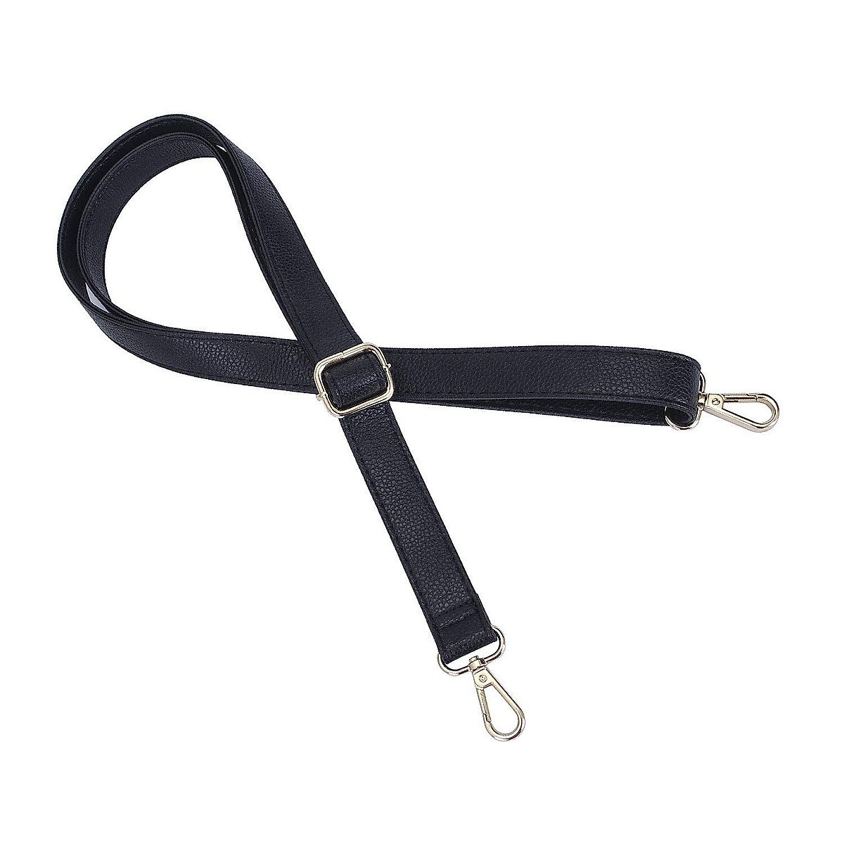 VanEnjoy Purse Strap Replacement with Tassel,Lichee Pattern Microfiber Leather for Crossbody Bag or Handbag,34-60" L*1" W,Gold Metal