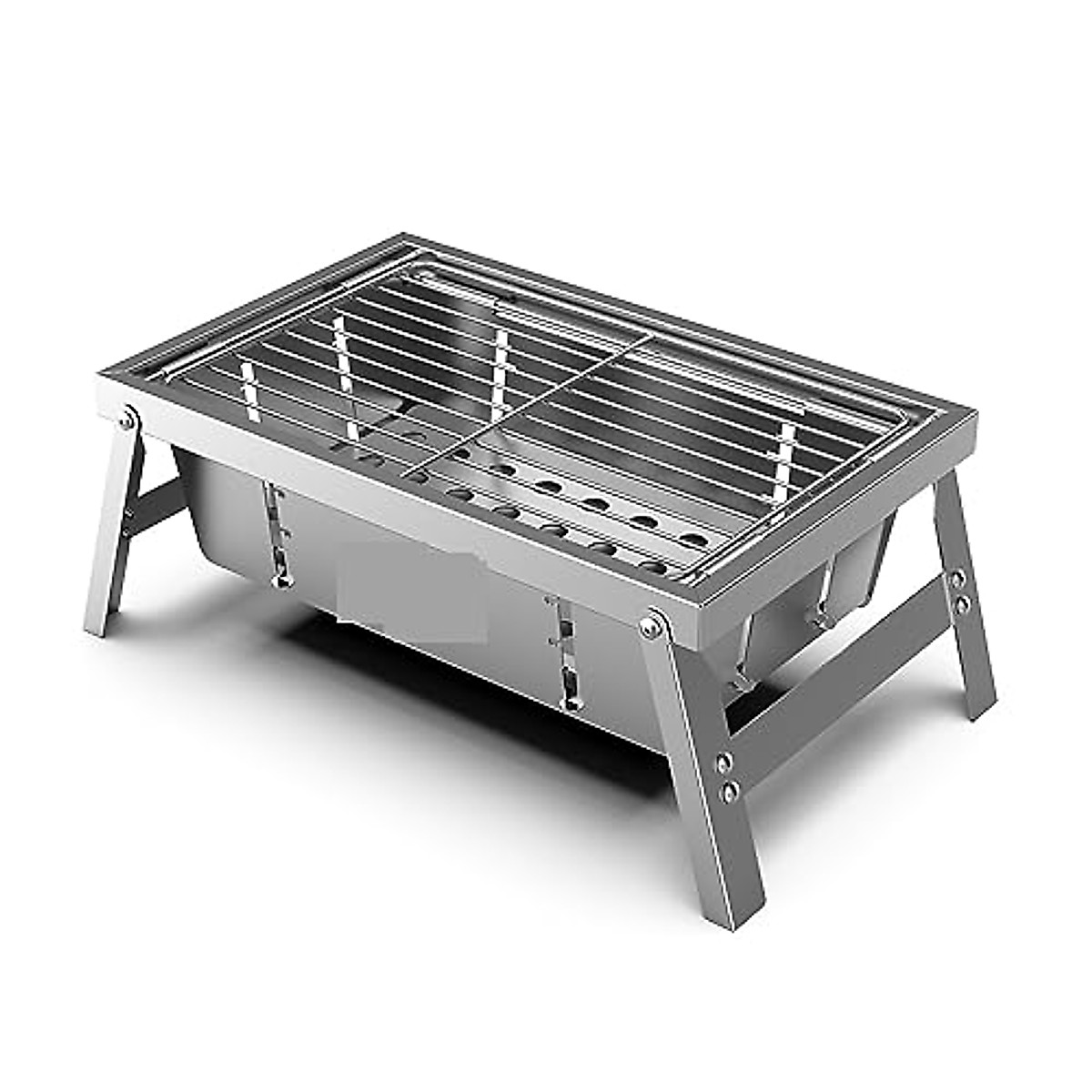 TAMYID Charcoal Grills, Camping Grill Stove Portable Outdoor Charcoal Household Folding BBQ Wood Stove Picnic Detachable