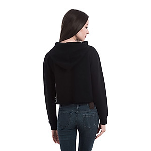 Disney - Alice In Wonderland - Mad Hatter - Juniors Cropped Pullover Hoodie - Size Medium Black