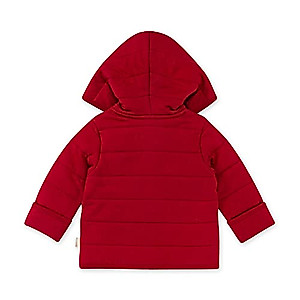 Burt's Bees Baby Baby Sweatshirts, Lightweight Zip-up Jackets & Hooded Coats, Organic Cotton, Cardinal Red Quilted, 6 Months