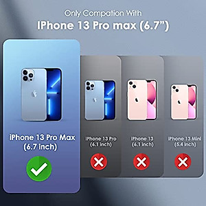 Fewdew for iPhone 13 Pro Max Stand Case with Slide Camera Cover & Kickstand, Military Grade Shockproof Heavy Duty Protective Cover Case for iPhone 13 Pro Max 6.7 inch 2021 Alpine Green