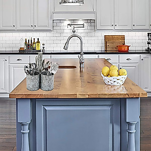 Mind Reader 3-Compartment Caddy Utensil Holder, Silver