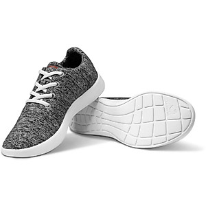 LeMouton Classic Women's Wool Shoe | Comfortable Lightweight | Walking Lace Up Sneaker [ Dark Grey/US Women's 7]