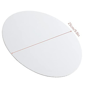 Acrux7 Cake Boards 10 inch Round, 50 Pack White Cardboard Cake Rounds, Disposable Cardboard Circles Base for Cake Pizza Decorating