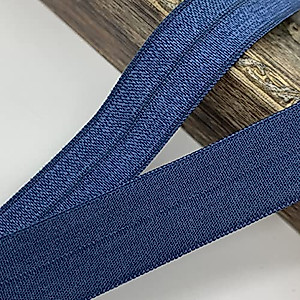 10/15/20/25mm 5yards Navy Blue Lace Trim Elastic Ribbon Fold Over Elastic Band for Sewing Lace Trim Waist Band