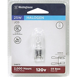 Westinghouse 04870 25-watt G9 Clear Halogen Bulb , White