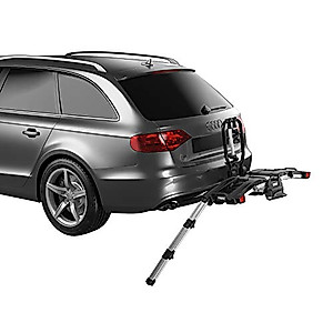 Thule EasyFold XT 2 Hitch Bike Rack - E-Bike Compatible - Fits 2" and 1, 1/4" receivers - Tool-Free Installation - Fully Foldable - Easy Trunk Access - Fully Locking - 130lb Load Capacity