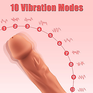 DANKIS Realistic G-spot Vibrator, Dildos Adult Sex Toys with 10 Vibration Modes, Pleasure Toys for Women Clitoral Vagina & Anal