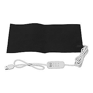 Heating Pad for Pet,Temperature Regulating Heating Pad, 4 Gear USB Power Waterproof Electric Cloth Heater DC5V for reptiles, grass turtles, lizards, hamsters(15x30cm), Heating Pad for Pet,Temp