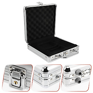 Yardwe Club Poker Chip Holder Poker Chip Case Empty Aluminum 300 Poker Chip Carrier Large Capacity Poker Cards Holder Storage Case Poker Chips