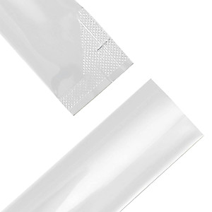 Pack of 200 Rectangle Sample Size Single Serving Double-Sided Matte Color Aluminum Mylar Foil Open Pouch (1.4" x 5.9", Glossy White)
