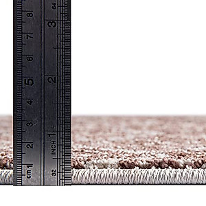 Unique Loom Eco Trellis Collection Area Rug - Osage (Rectangular 7' 10" x 10' 0", Dusty Rose/Ivory)