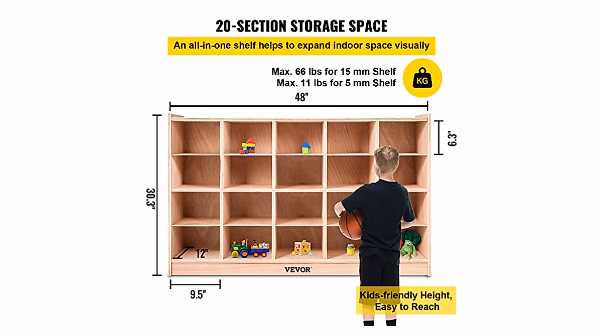 Happybuy 20-Section Cubbies - Ideal Classroom Storage