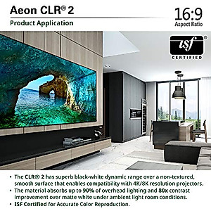 Elite Screens Aeon CLR2 Series, 16:9, Edge Free Ceiling and Ambient Light Rejecting Fixed Frame Projector Screen for Ultra-Short Throw Projectors Fixed Frame (103" Diagonal, 16:9)