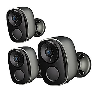 Security Cameras Wireless Outdoor, 2K Battery Powered Camera for Home Security with IP65, SD/ Free Cloud Storage, No Monthly Fee, AI Motion Detection, Color Night Vision, 2-Way Audio (BW4-G-3Pack)
