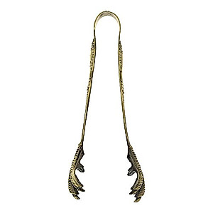Barfly Talon Ice Tong, Antique Brass