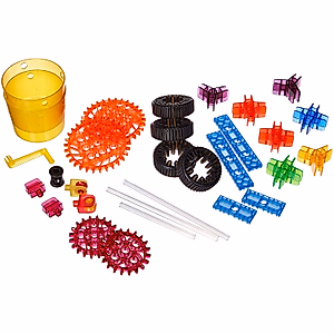 Brackitz Mini STEAM Education Center | STEM Construction Building Block Toy | Sensory Learning Toys for Children PreK-6 | 204 Pc Set