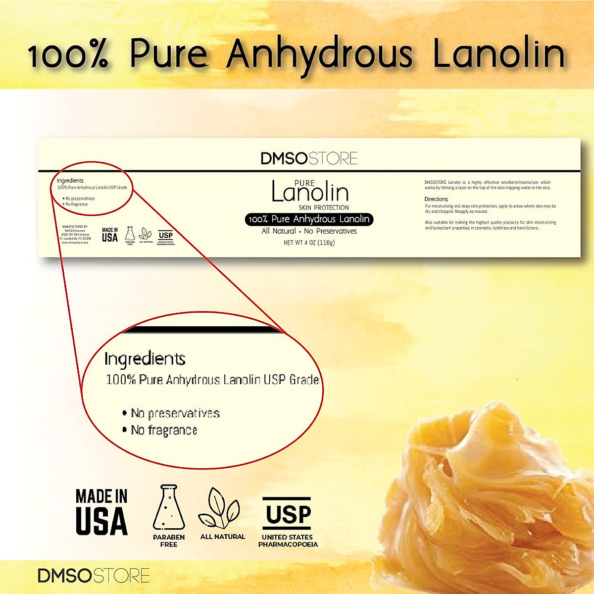 2 lbs. Grade Anhydrous Ultra Refined 100% Pure Skin Moisturizer