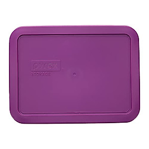 Pyrex 7210-PC 3-Cup Thistle Purple Plastic Food Storage Replacement Lid, Made in USA - 2 Pack