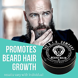 B.I.G. Company Beard Balm for Men - Light Weight Beard Wax with Good Hold, Styling, Control and Deep Conditioning of Beard Hair - Promotes Natural Beard Growth