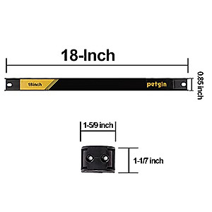 Petgin Set of 4 Magnetic Tool Holder Rack - 18 Inch Heavy Duty Garage Wall Holder Strip for Tools - Tool Bar with Magnet for Screwdriver, Wrench