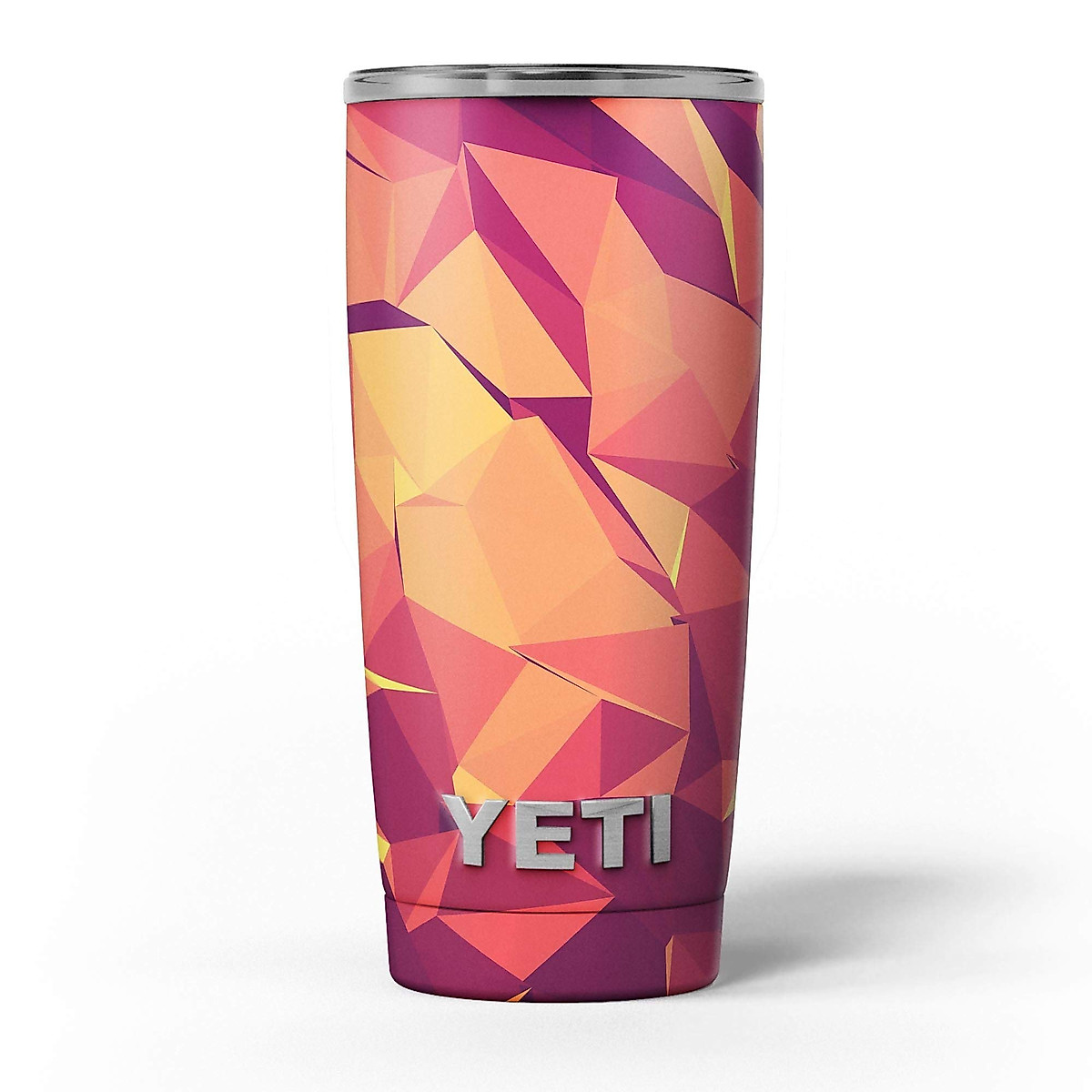 Design Skinz Neon Pink and Orange Geometric Shapes - Skin Decal Vinyl Wrap Kit Compatible with The Yeti Rambler Cooler Tumbler Cups