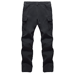 MAGCOMSEN Waterproof Pants Mens Fleece Lined Pants Winter Pants Men Hiking Pants Tactical Pants Snow Pants Snowboarding Pants Army Pants