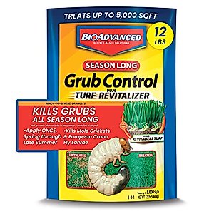 BioAdvanced Season Long Grub Control Plus Turf Revitalizer, Granules, 12 lb