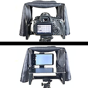 Leeventi Teleprompter I Compatible with iPhone, iPad, Android Smartphones, Photo or Video Camera I Suitable for All tripods I 600g, 30×40×3 cm