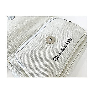 NCDUANSAN Kawaii Backpack Girl People Messenger Bag Mini Small Backpack Cute Korean INS Puppy Pattern(White)